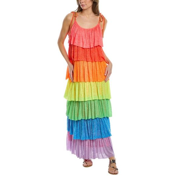 Pitusa | Swim | Pitusa Rainbow Tiered Maxi Dress | Poshmark